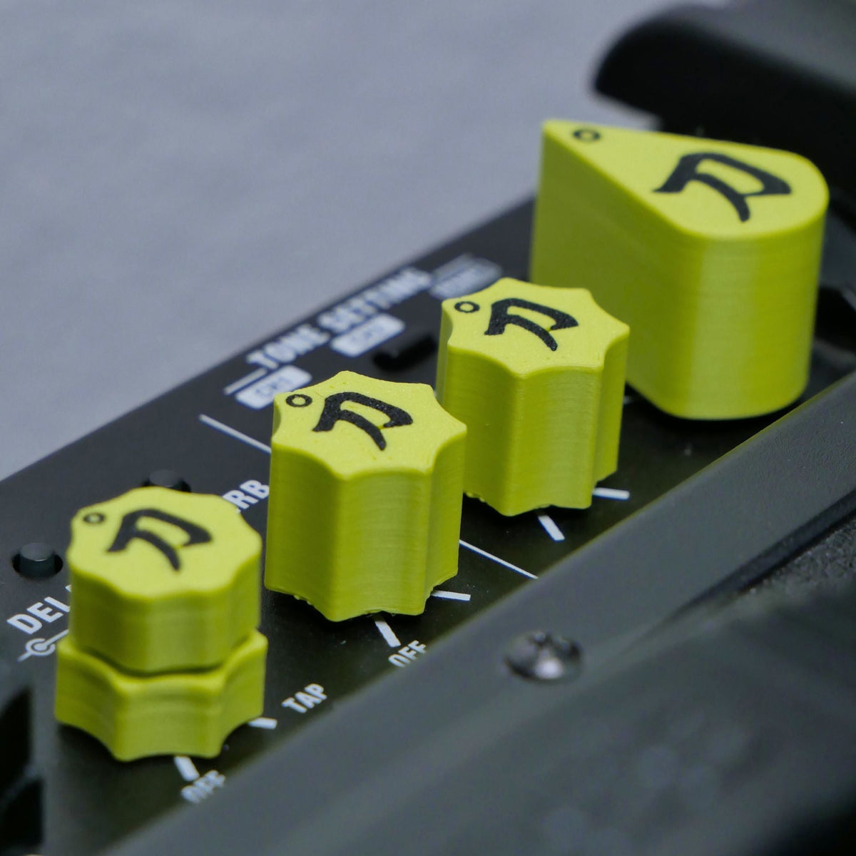 Custom Boss Katana Knobs – Green Fluted (Full Sets for 50, 100, Artist) | Ploutone