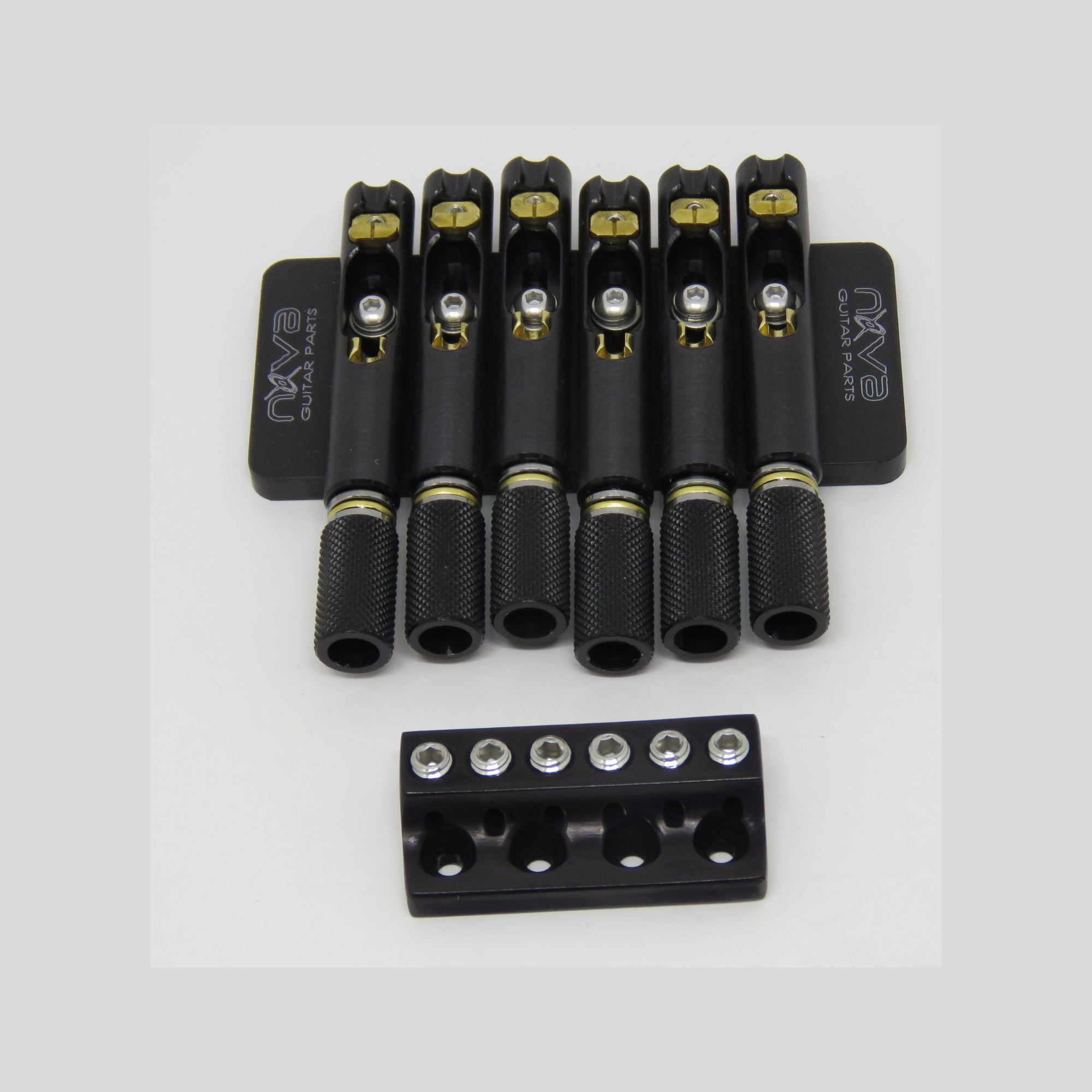 Nova Guitar Parts 6-String Headless Guitar Bridge | Ploutone