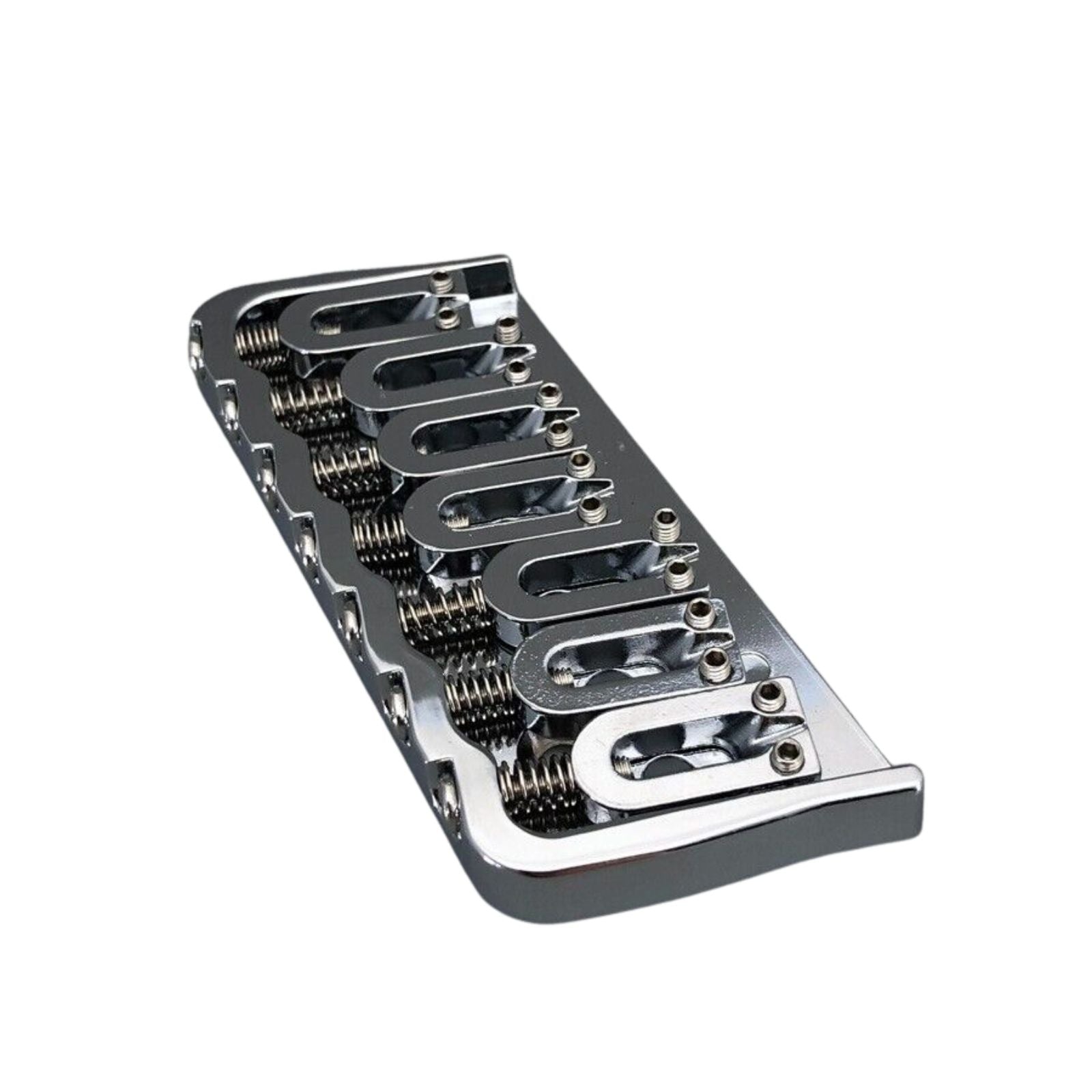 7-String Multi-Scale Guitar Bridge - Chrome | Ploutone