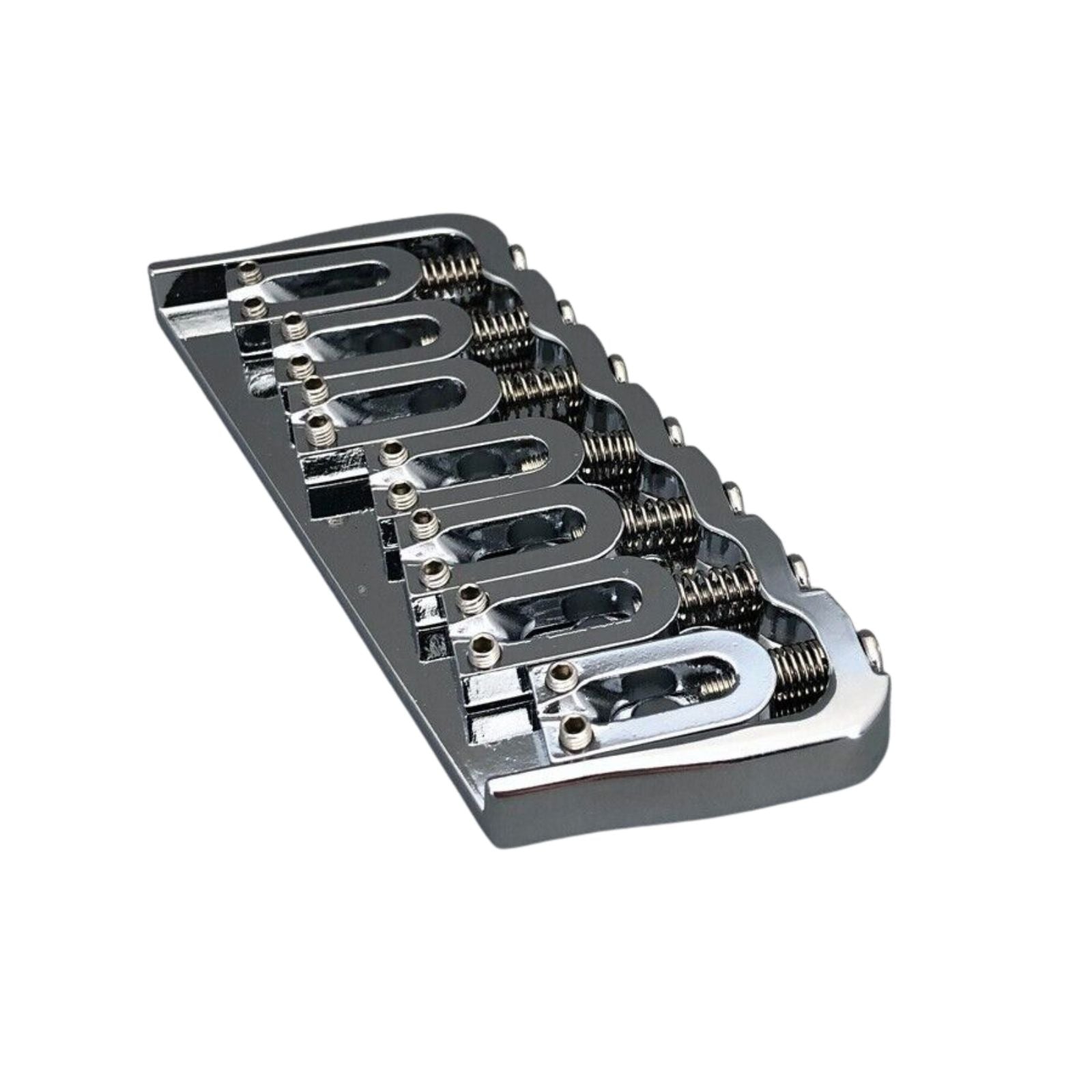 7-String Multi-Scale Guitar Bridge - Chrome | Ploutone