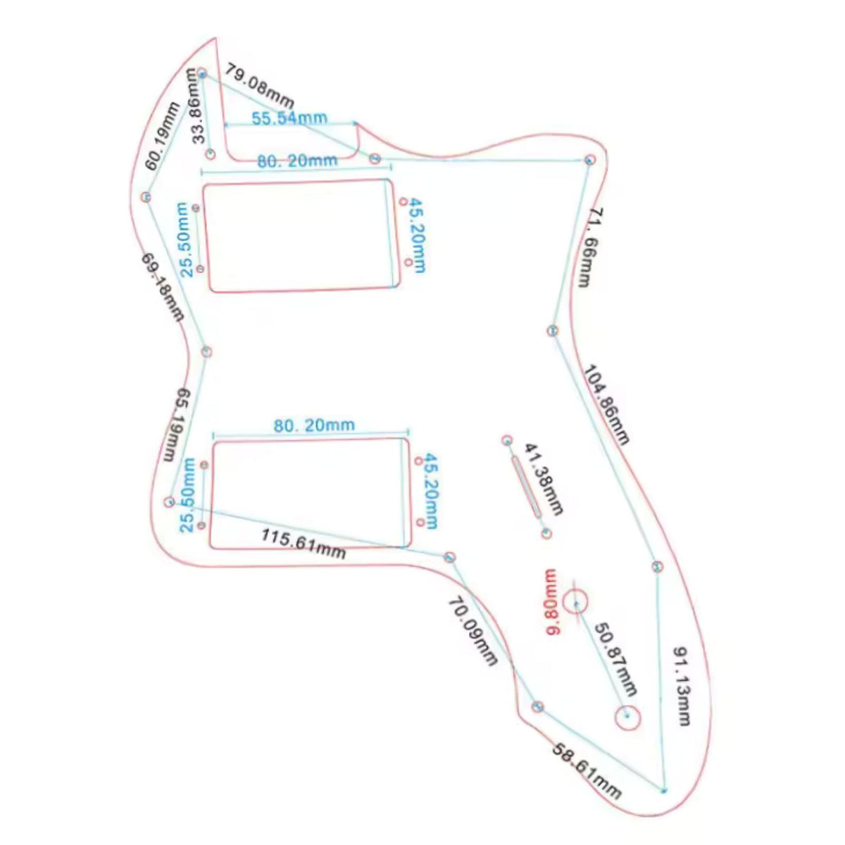 72' Thinline Telecaster Pickguard - 20+ Colors | Ploutone