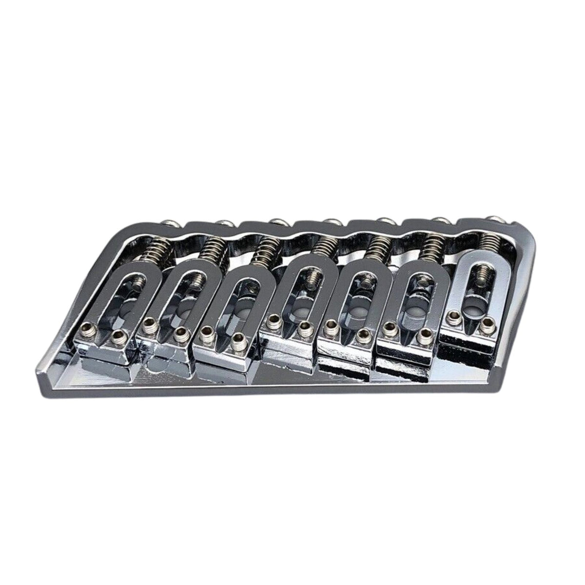 7-String Multi-Scale Guitar Bridge - Chrome | Ploutone