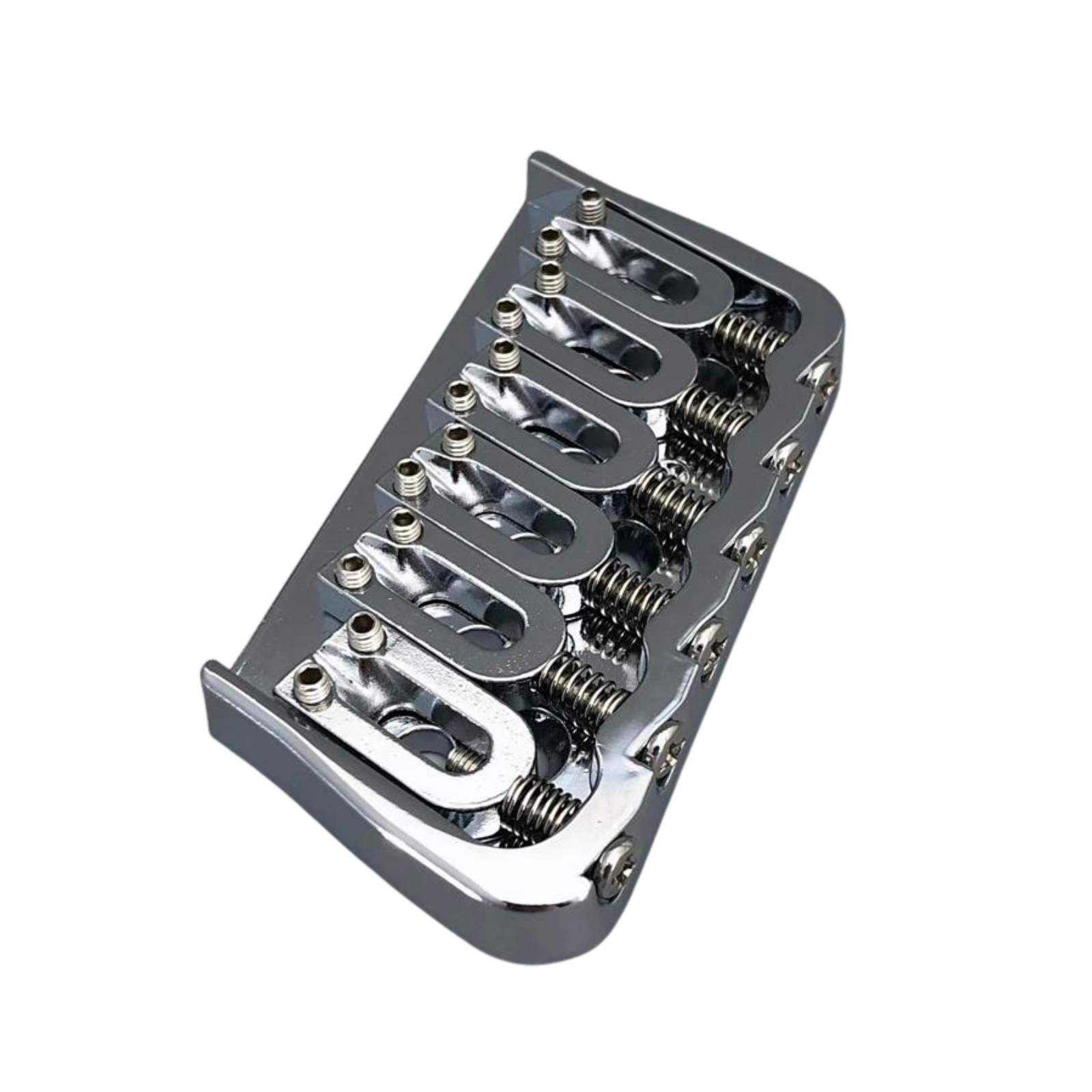 6-String Multi-Scale Guitar Bridge - Chrome | Ploutone