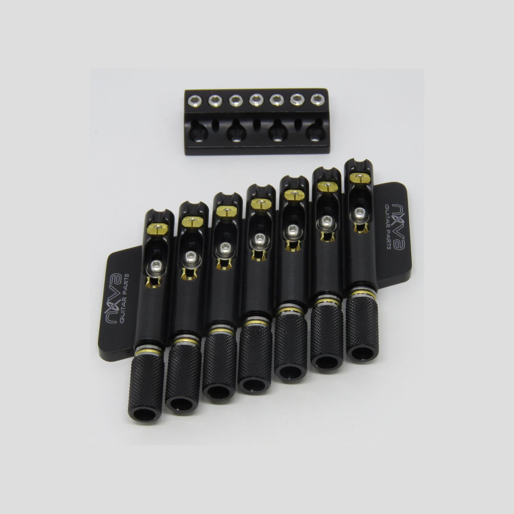 Nova Guitar Parts 7-String Multiscale Headless Guitar Bridge | Ploutone