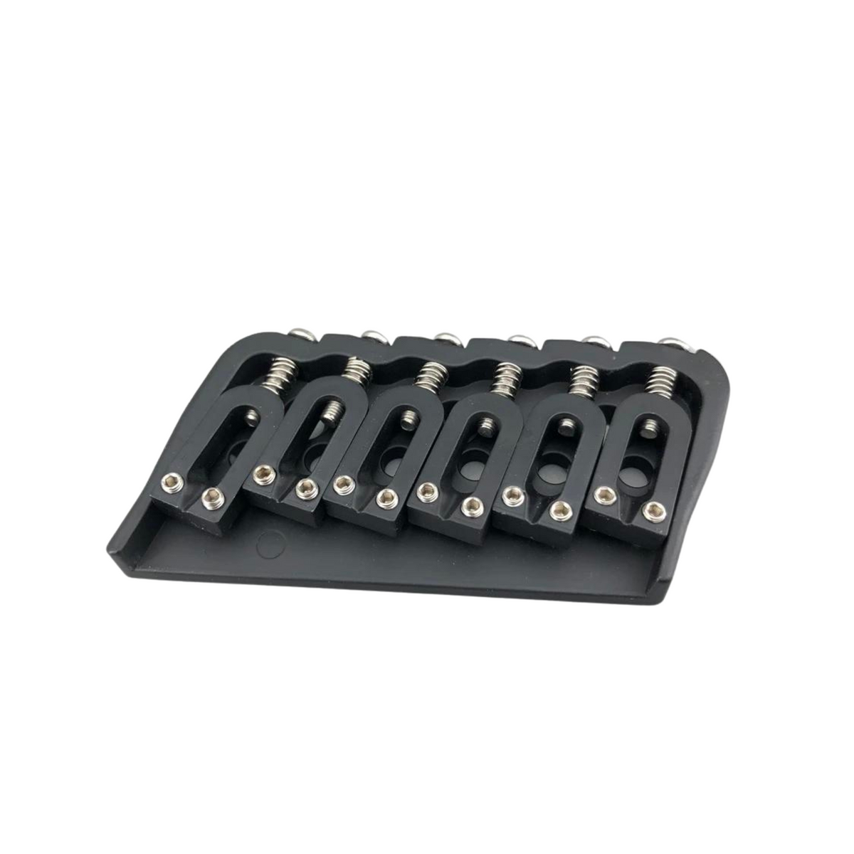 6-String Multi-Scale Guitar Bridge - Black | Ploutone