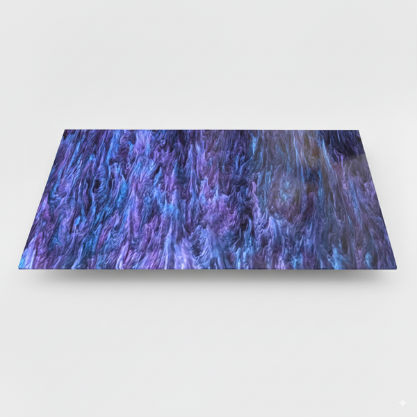 Acrylic Inlay and Pickguard Material - Blue Galaxy Swirl | Ploutone