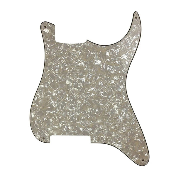Strat Pickguard No Holes - 4-Ply Parchment Pearl | Ploutone
