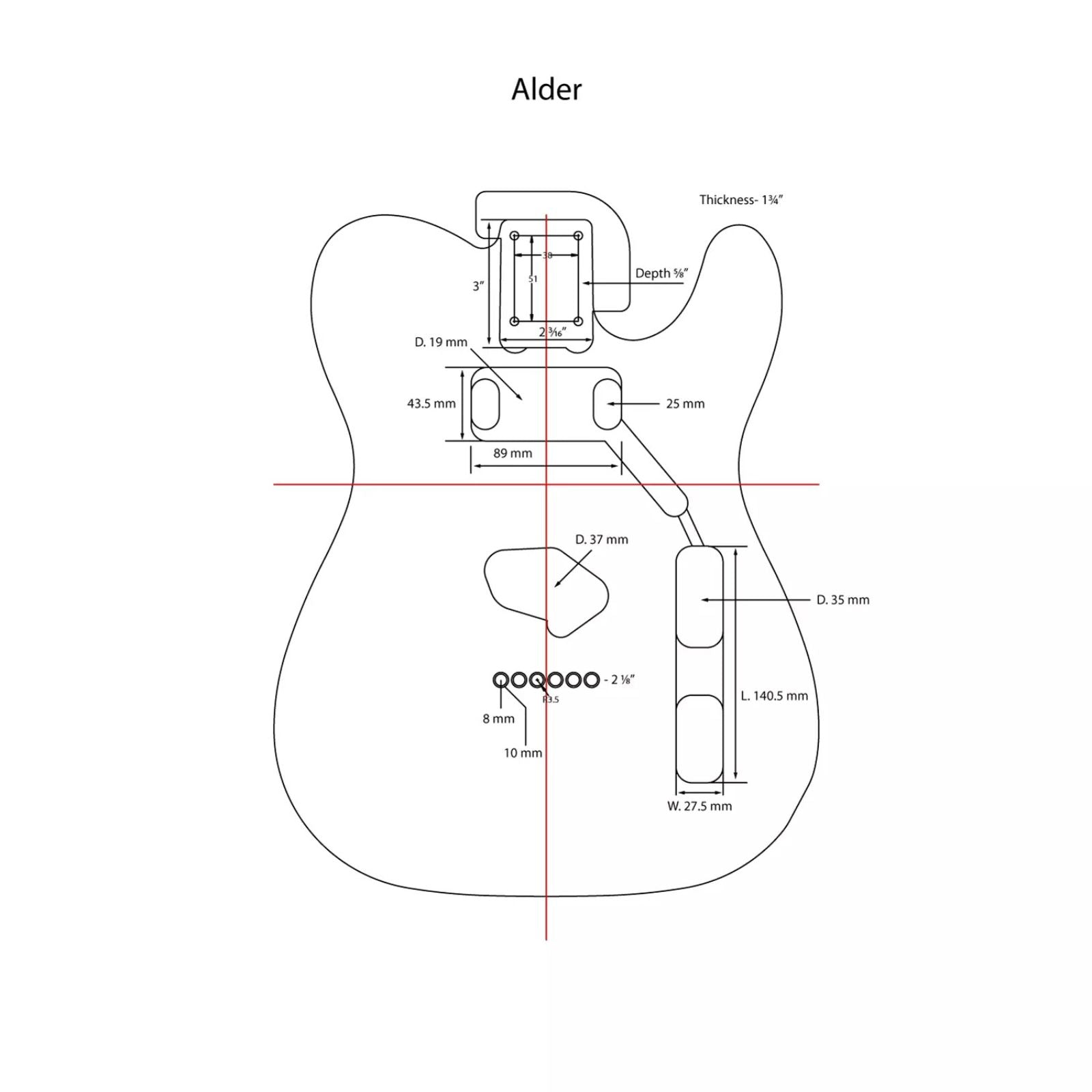 Finished Telecaster Body - Gold Sparkle – Ploutone