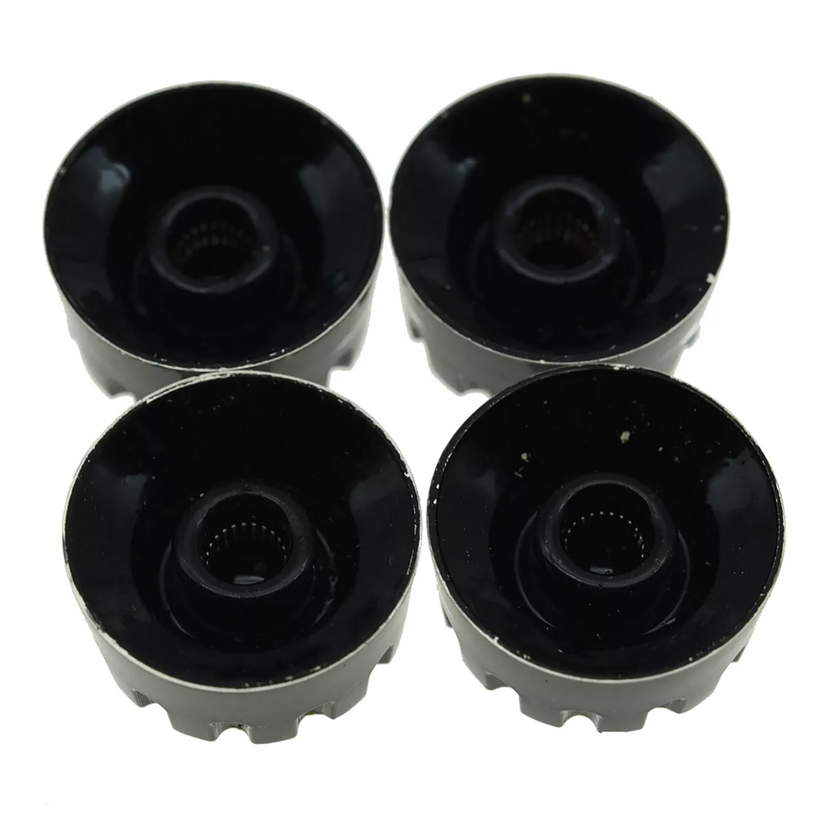 Les Paul Knurled Speed Knobs - Black, 24 Spline (Set of 4) – Ploutone