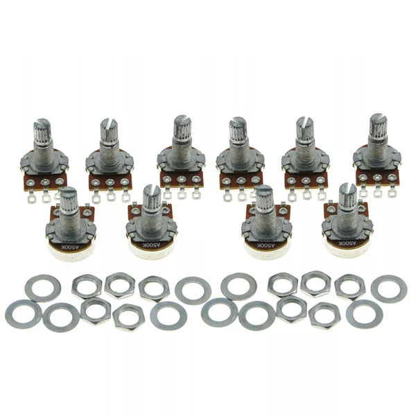 Long Shaft Mini A500K Potentiometers (Set of 10) – Ploutone