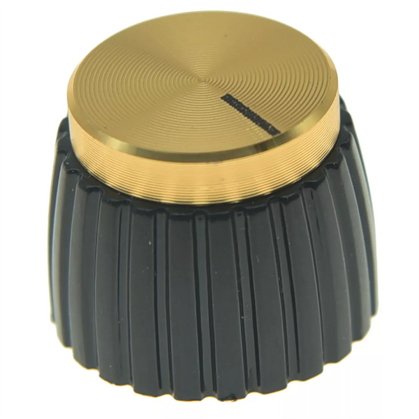 Marshall Amp Knobs - Black with Gold Cap, Push-On (Set of 20) – Ploutone
