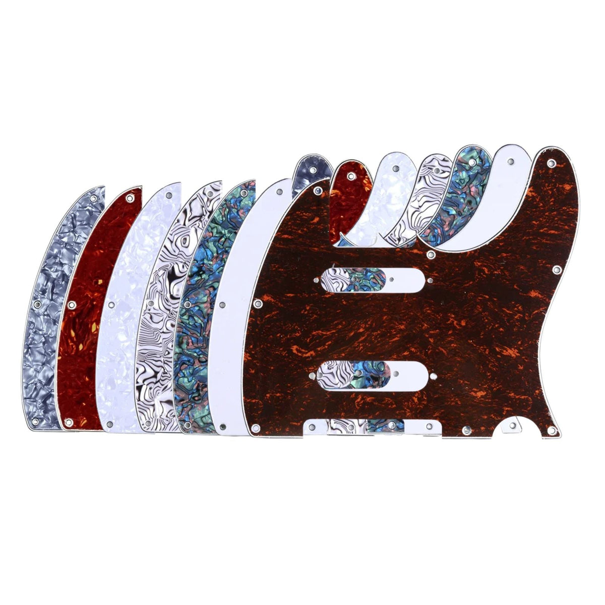 Telecaster Pickguard - 3-Ply Black - 8-Hole SSS Configuration | Ploutone