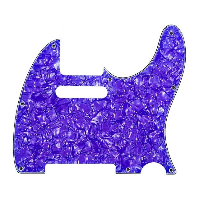 Telecaster Pickguard - 4-Ply Purple Pearl - 8-Hole | Ploutone