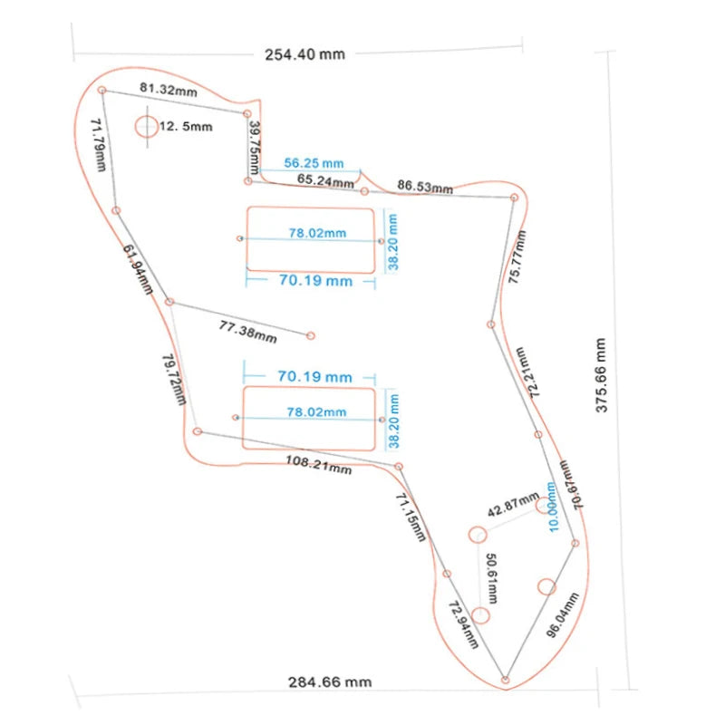 72 Deluxe Telecaster Pickguard (PAF Humbuckers) - 4-Ply Pink Pearl ...