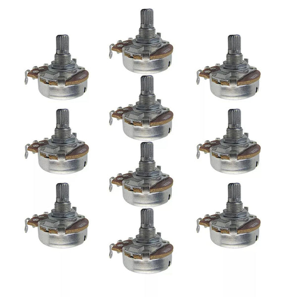 Short Shaft Full Size A250K Potentiometers (Set of 10) – Ploutone