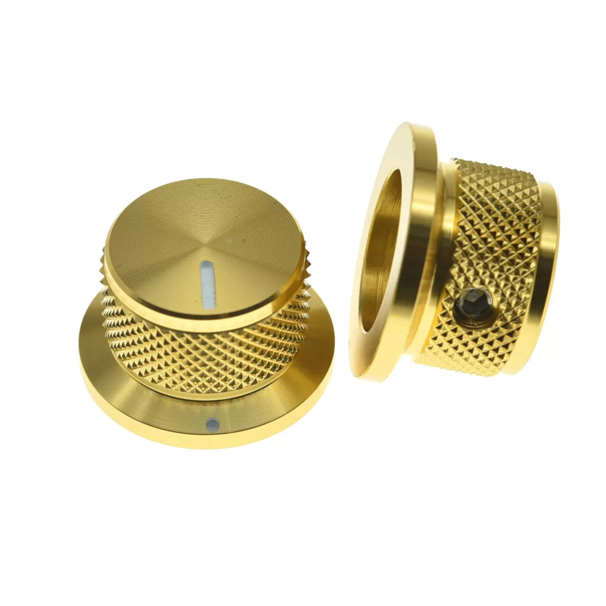 Gold Metal Top Hat Knobs - 1/4" Shaft (Set of 3) – Ploutone
