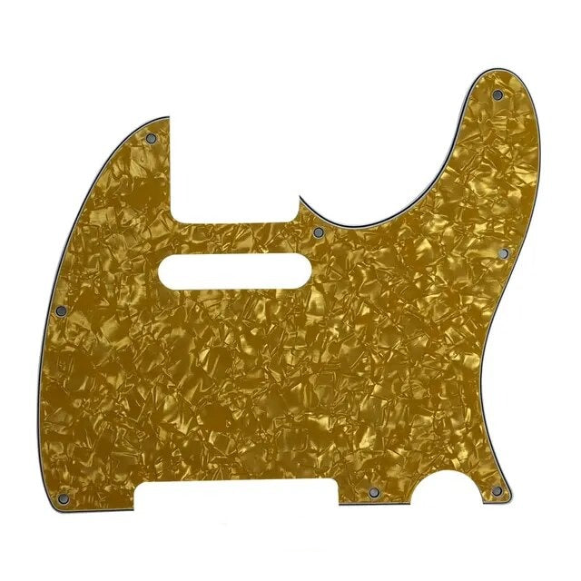 Telecaster Pickguard - 4-Ply Golden Pearl - 8-Hole | Ploutone