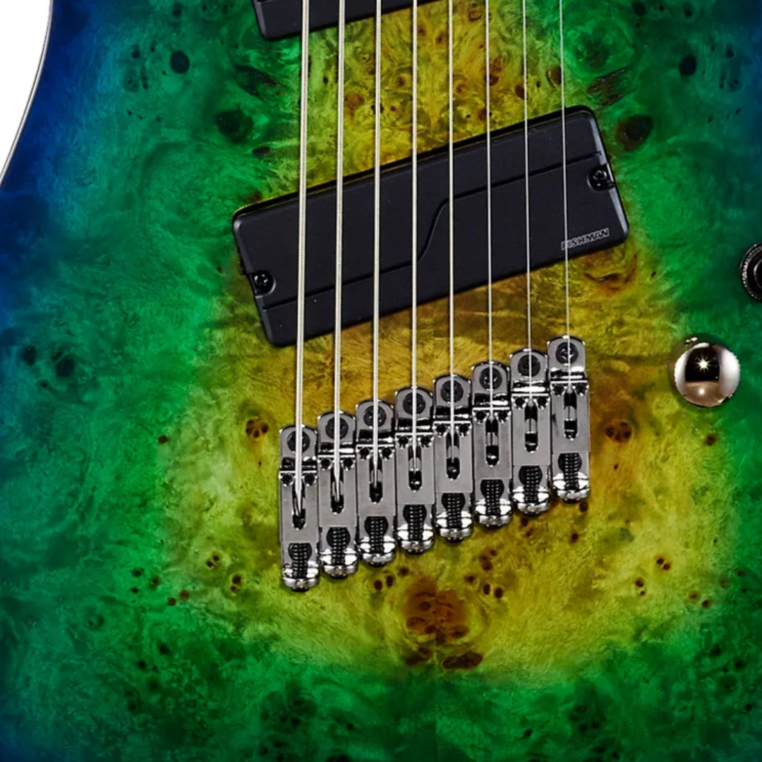 Cort KX508 8-String Multi-Scale Electric Guitar in Mariana Blue Burst ...