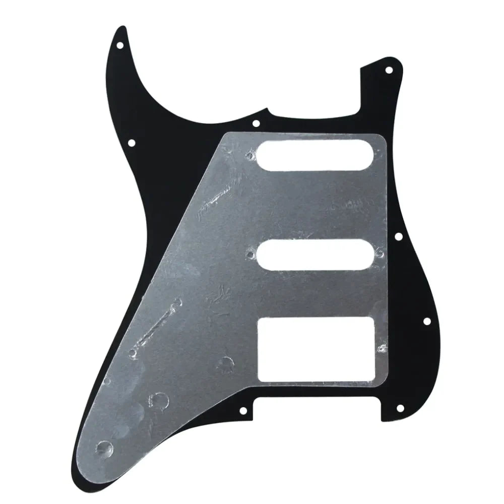 11-Hole HSS Strat Pickguard - 4-Ply Light Blue Pearl | Ploutone