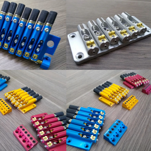 Nova Guitar Parts 6-String Fixed Multiscale Guitar Bridge | Ploutone